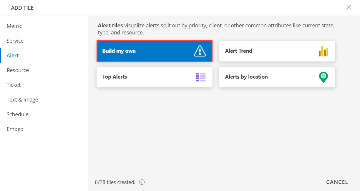 Alert Tile | OpsRamp Documentation